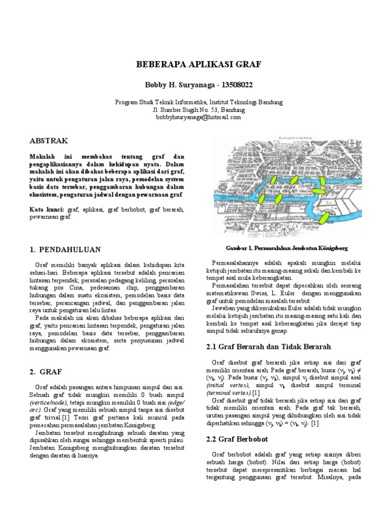 Beberapa Aplikasi Graf | PDF | Metode & Bahan Ajar