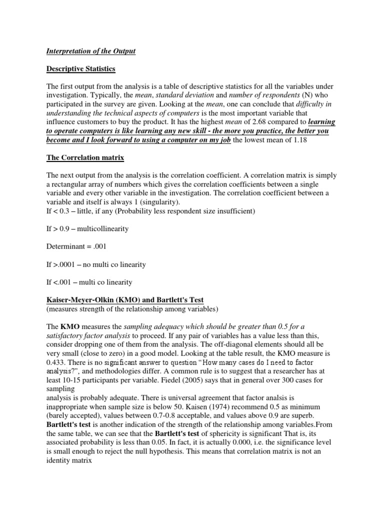 Factor Analysis SPSS | PDF | Factor Analysis | Correlation And Dependence