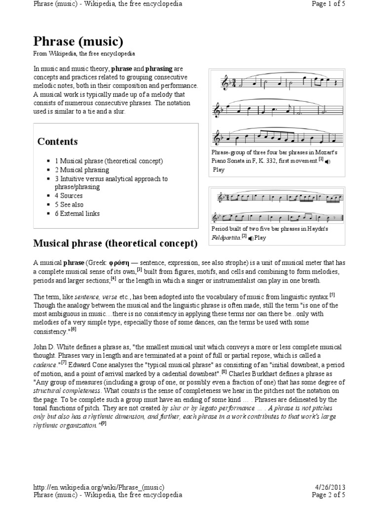 Phrasing | Download Free PDF | Musical Techniques | Leisure