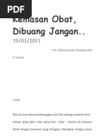 Peraturan No Reg Dan No Batch Dalam Sediaan Obat | PDF