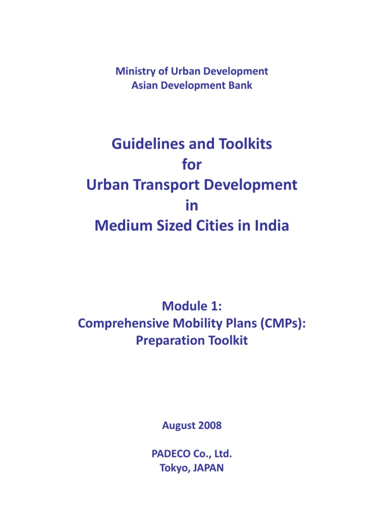 ADB Toolkit For CMP | PDF | Public Transport | Transport