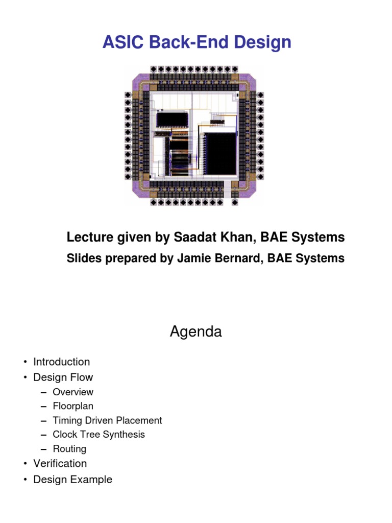 Lecture20 ASIC Back End Design | PDF | Cmos | Mosfet