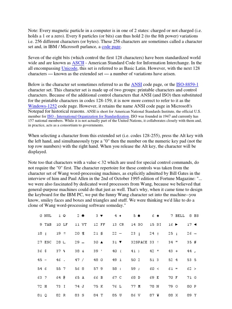 Ansi Codes | PDF | Ascii | Character Encoding