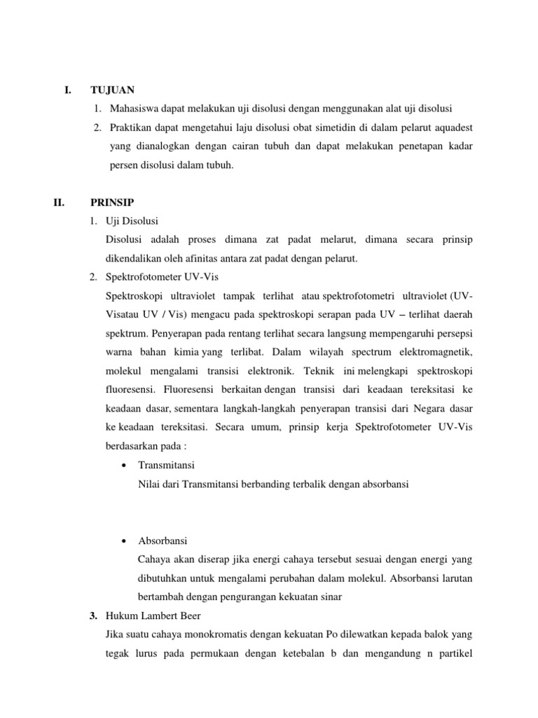 Uji Disolusi Tablet GG | PDF