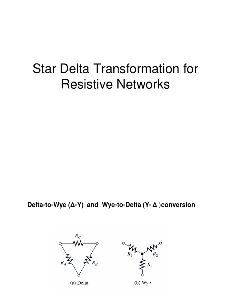 Star-Delta Transformation Explained | PDF | Equations | Mathematical ...