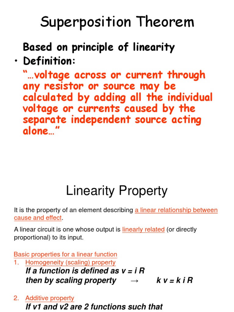 Superposition Theorem | Linearity | Electrical Network
