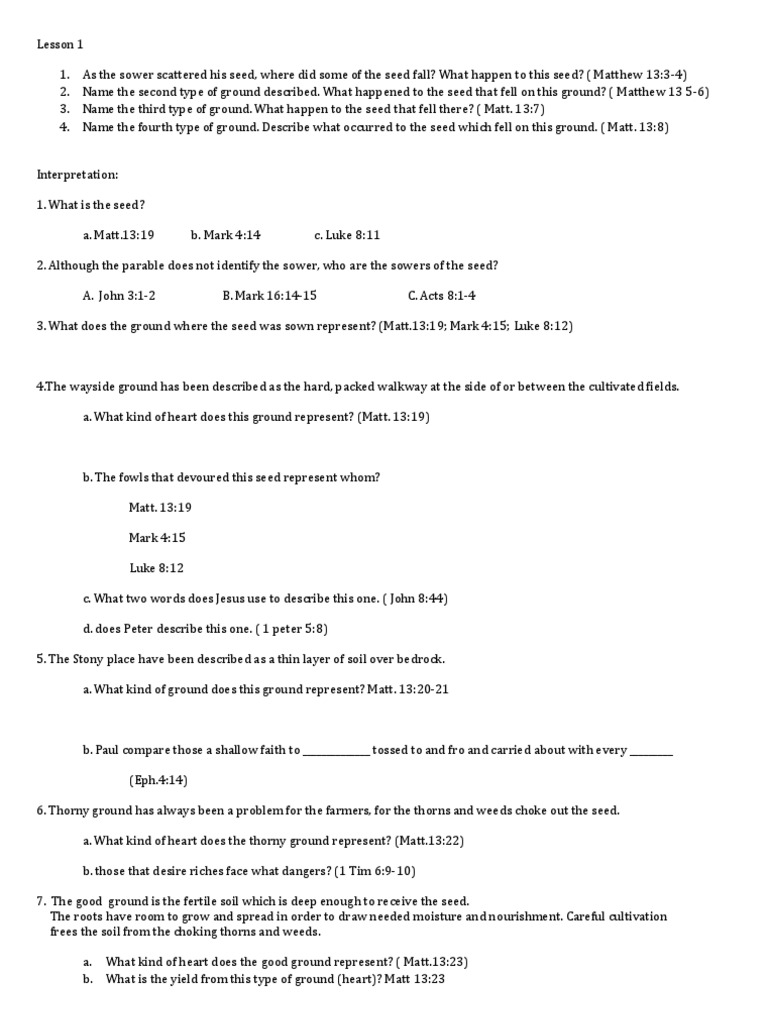 Sunday School Lesson Question | PDF | New Testament Content | Jesus