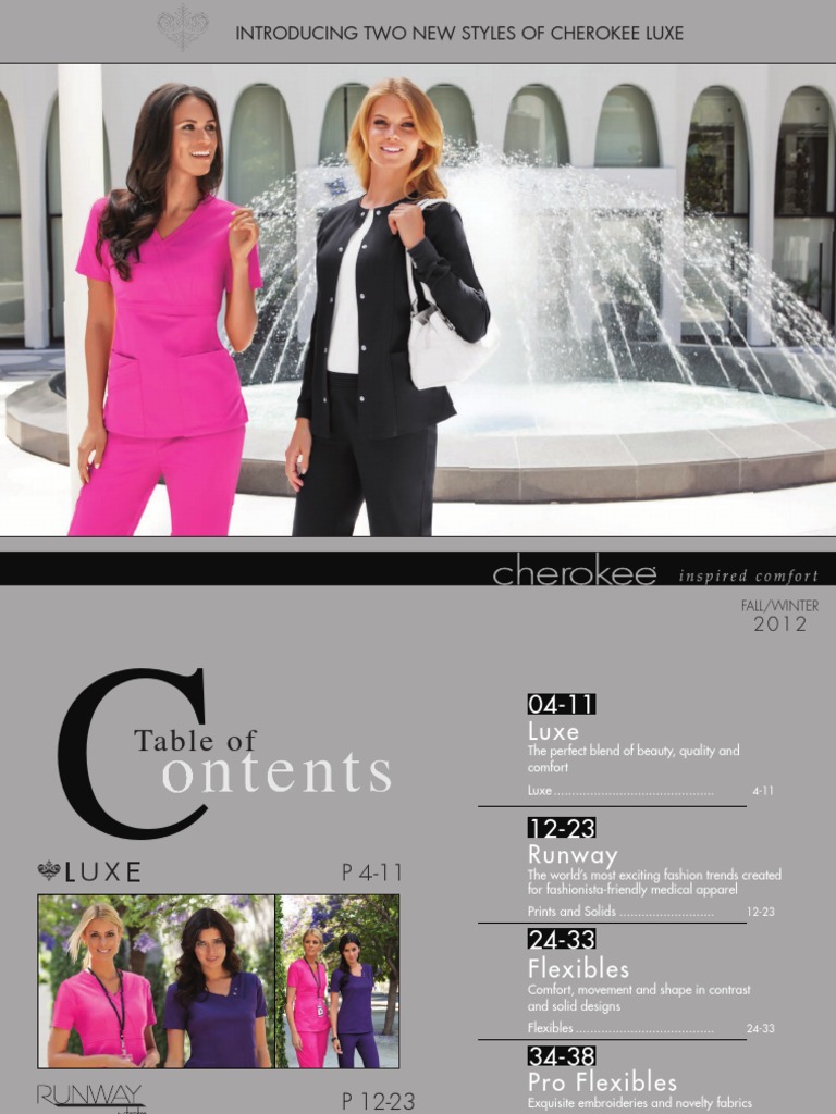 Cherokee Uniforms Catalog From DiscoForms | PDF | Seam (Sewing ...