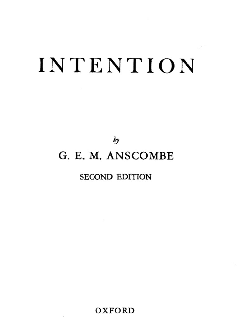 Anscombe Intention | PDF