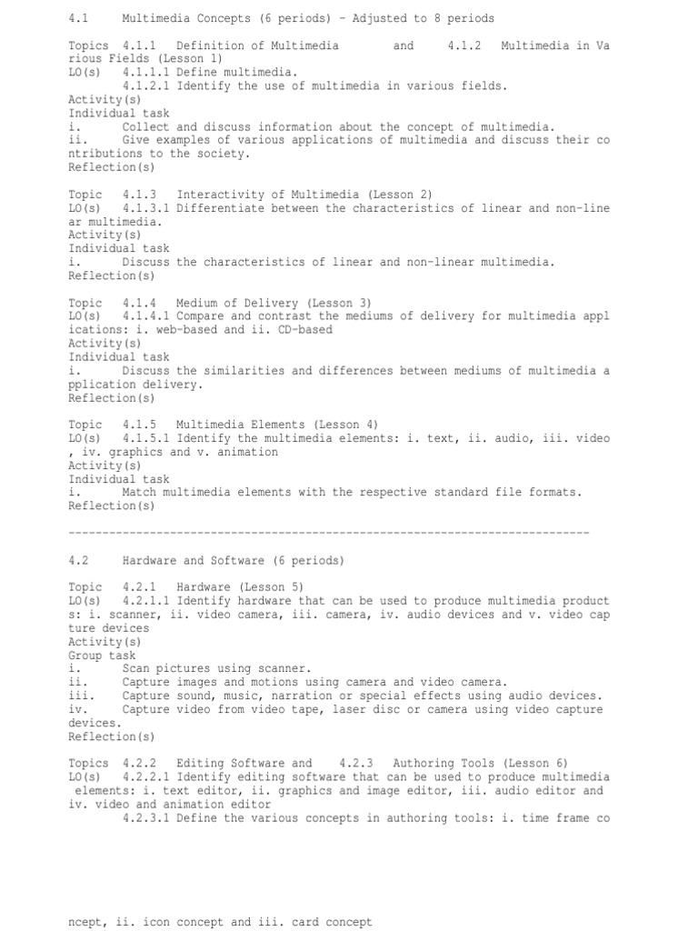 ICT Form 5 Lesson Plans | PDF | Databases | Multimedia