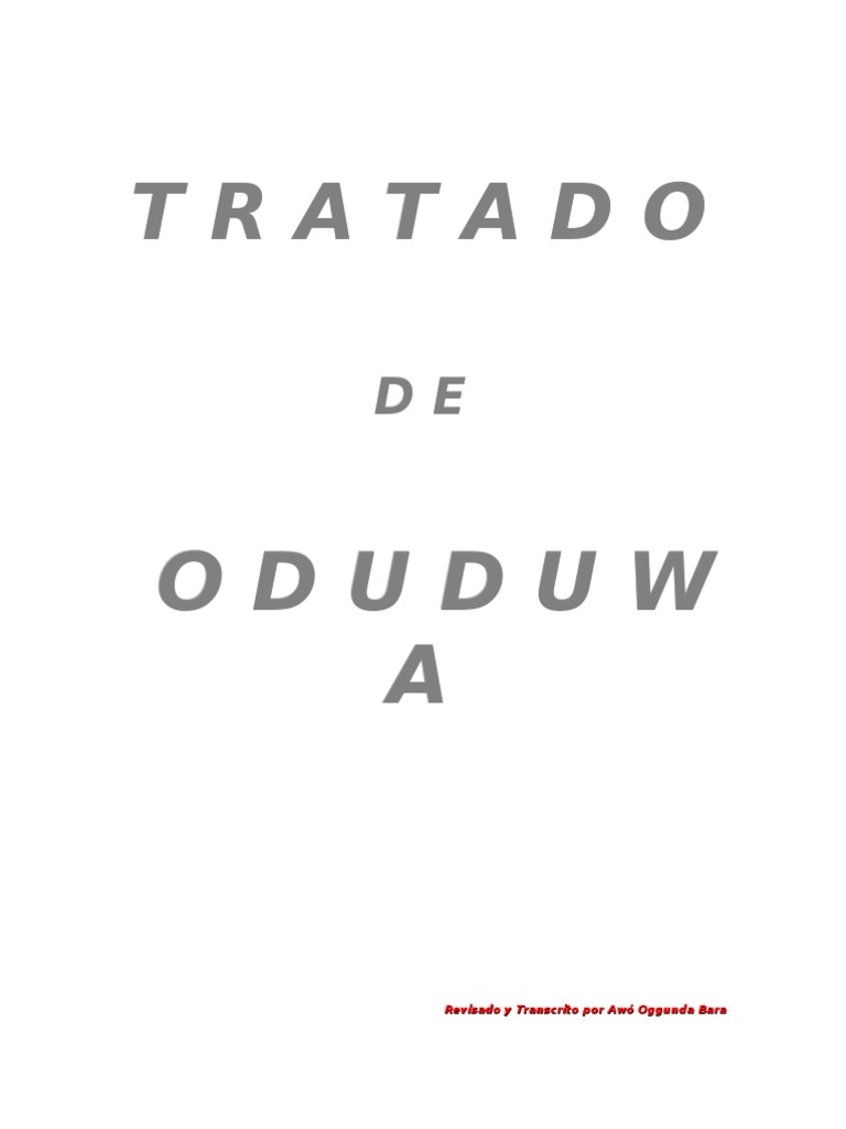 Tratado de Odua | PDF | eucaristía | Religión y creencia