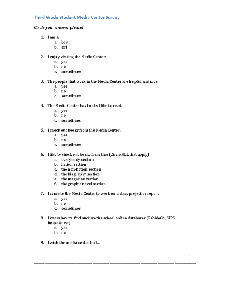 Student Survey | PDF