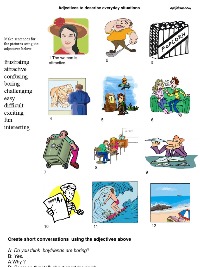 Adjectives To Describe Everyday Situations | PDF | Linguistics | Morphology