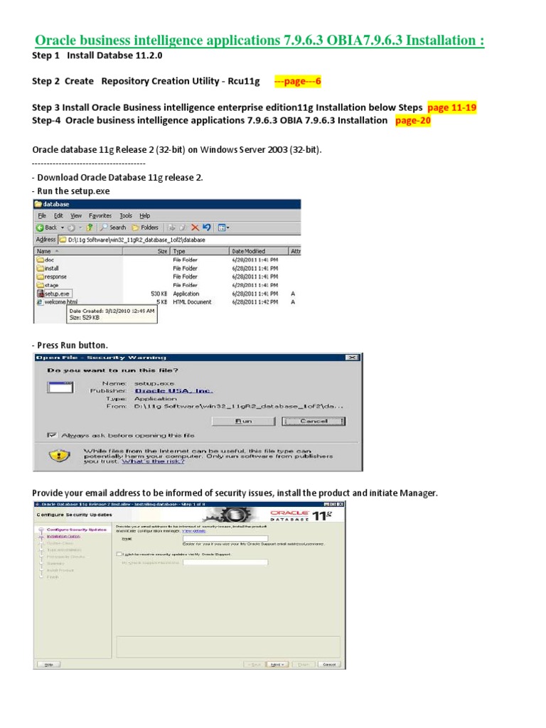 Oracle Business Intelligence Applications 7.9.6.3 OBIA7.9.6.3 ...