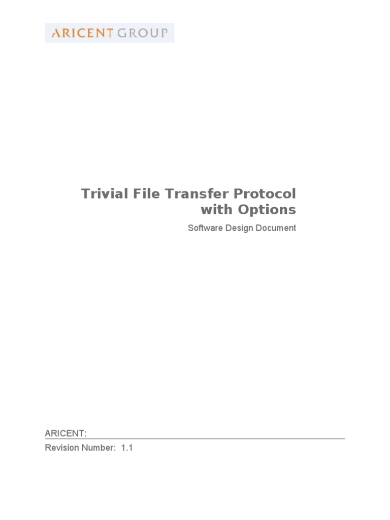Trivial File Transfer Protocol With Options: Software Design Document ...