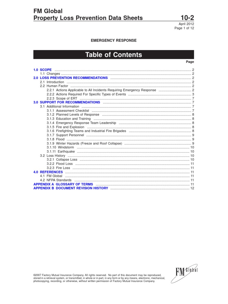 FM Global Property Loss Prevention Data Sheets | PDF | Firefighter ...