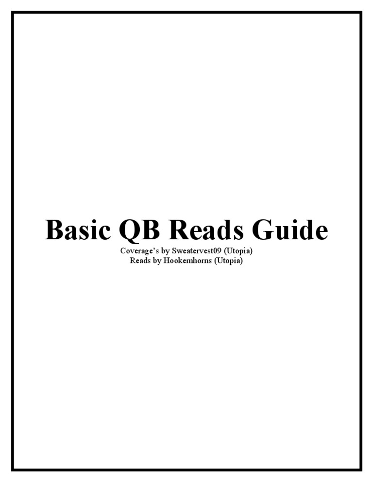 QB Coverage Reading Guide | PDF | Sport Variants | Team Sports