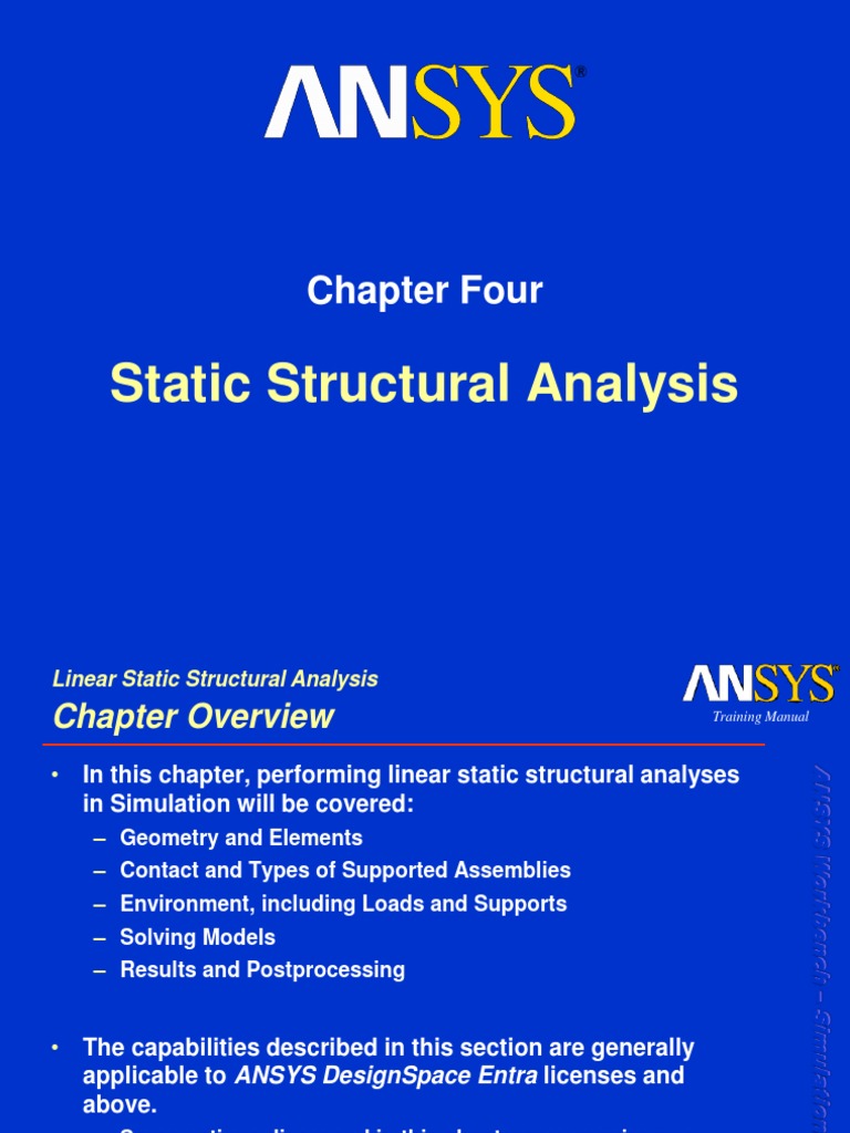 Static Structural Analysis: Chapter Four | PDF