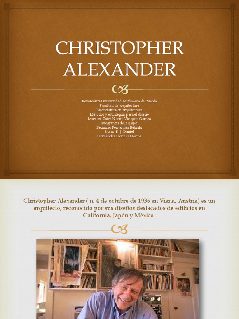 Christopher Alexander Pdf Diseño Science