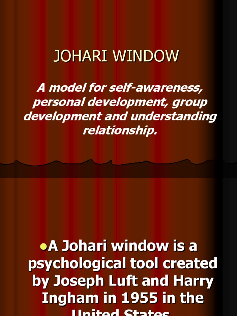 Johari Window: A model for self-awareness, personal development, group ...