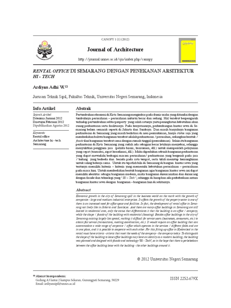 Jurnal Arsitektur | PDF | Seni