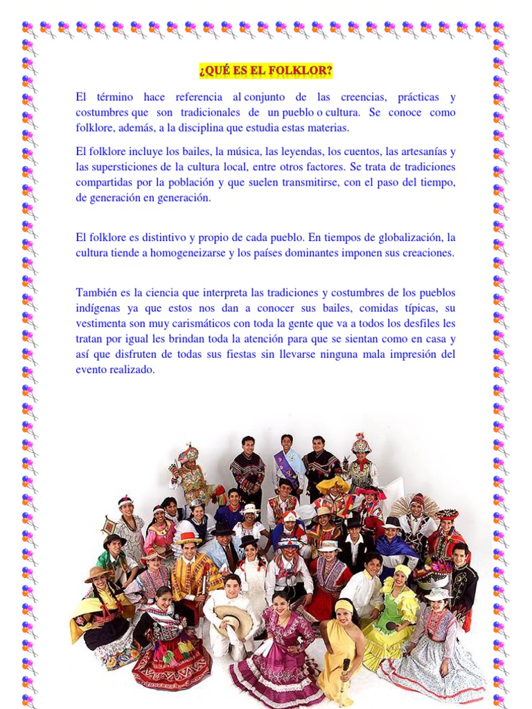 Qué Es El Folklor | PDF | Folklore
