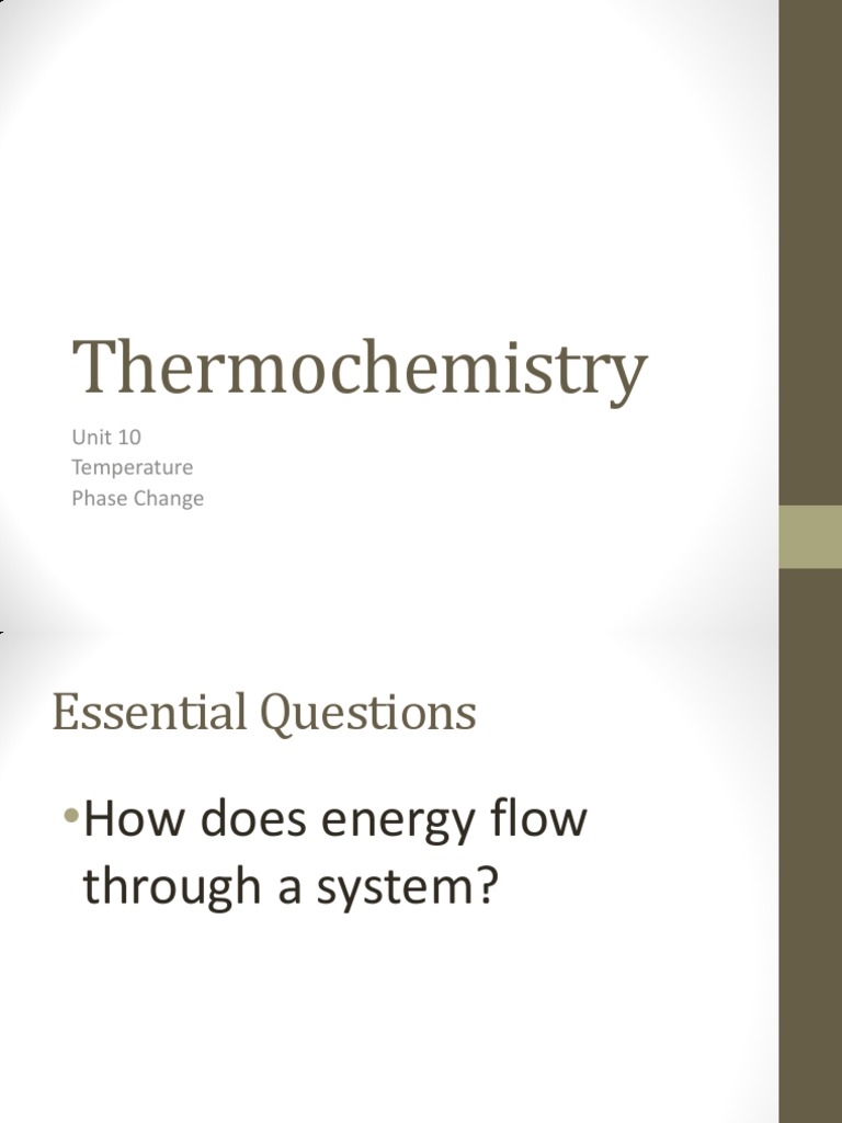 Thermochemistry Notes | PDF | Heat | Calorie