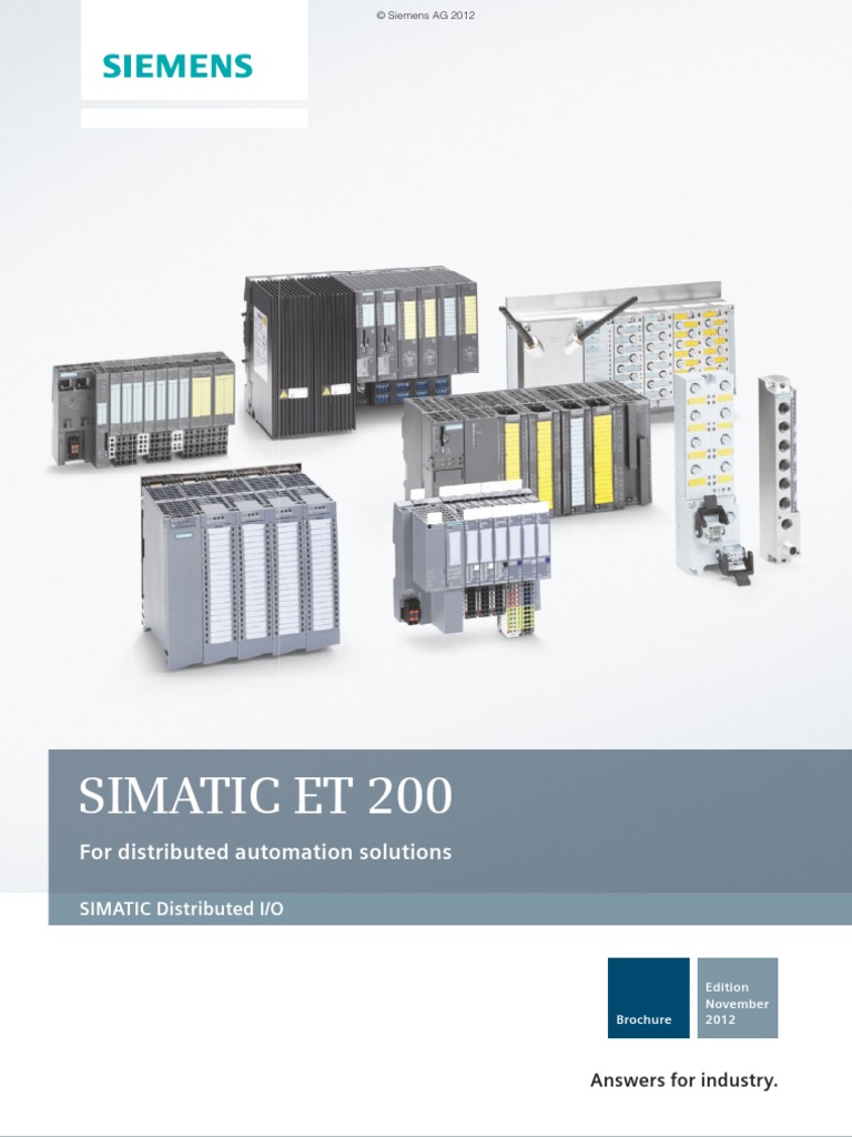 Simatic ET200 | Download Free PDF | Automation | Input/Output