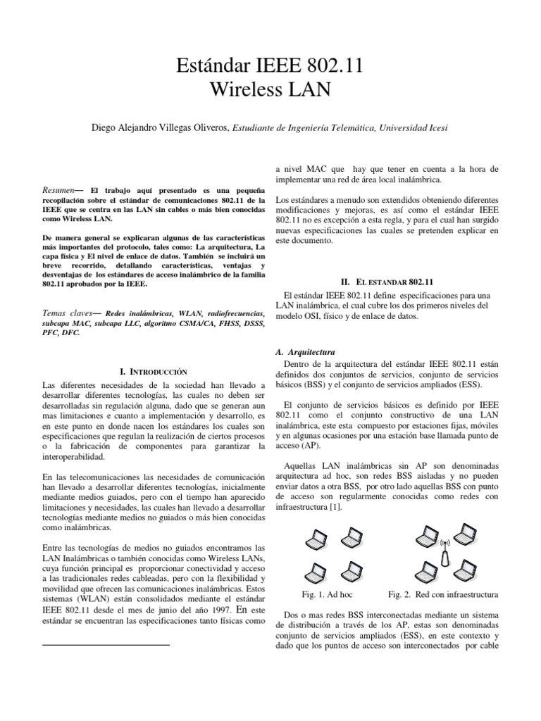 ESTÁNDAR IEEE 802.11 | Ieee 802.11 | Tecnología de radio
