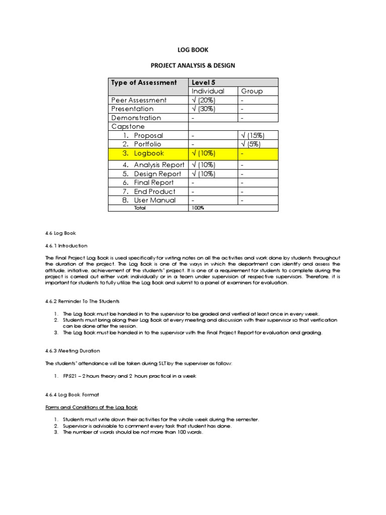 Log Book | PDF | Microsoft Access | Educational Assessment