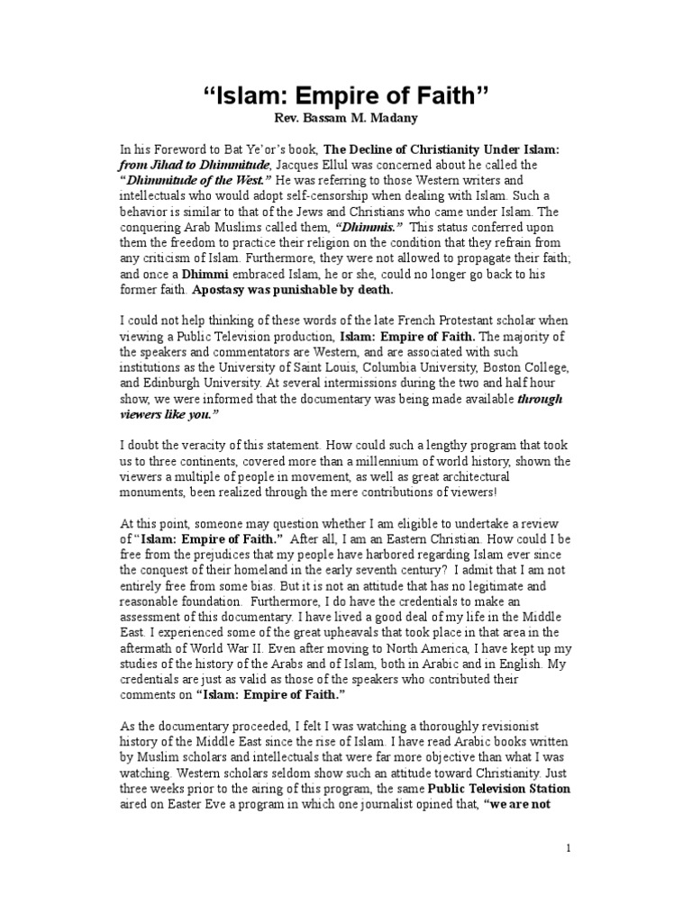 Islam: Empire of Faith, A PBS Documentary | PDF | Caliphate | Muhammad