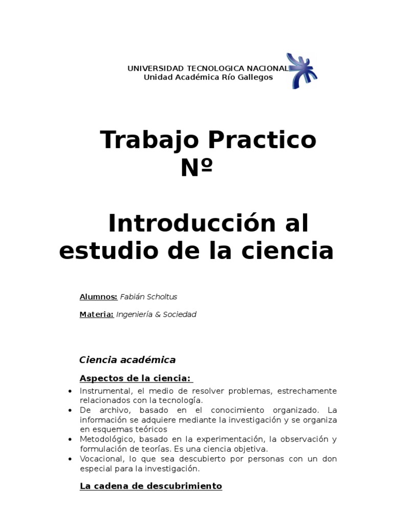 Introducción Al Estudio de La Ciencia | PDF | Science | Conocimiento
