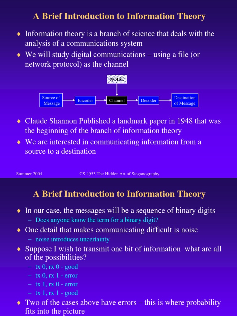 Introduction to Information Theory | PDF