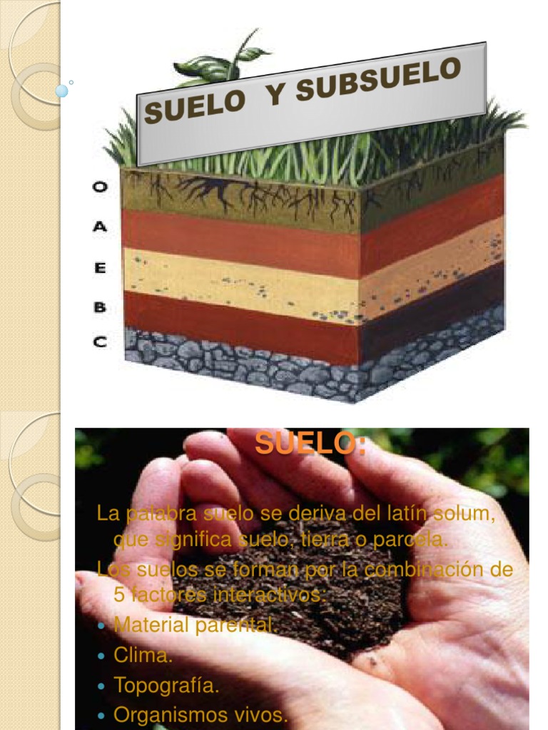 Presentación Suelo y Subsuelo | PDF | Suelo | Minerales