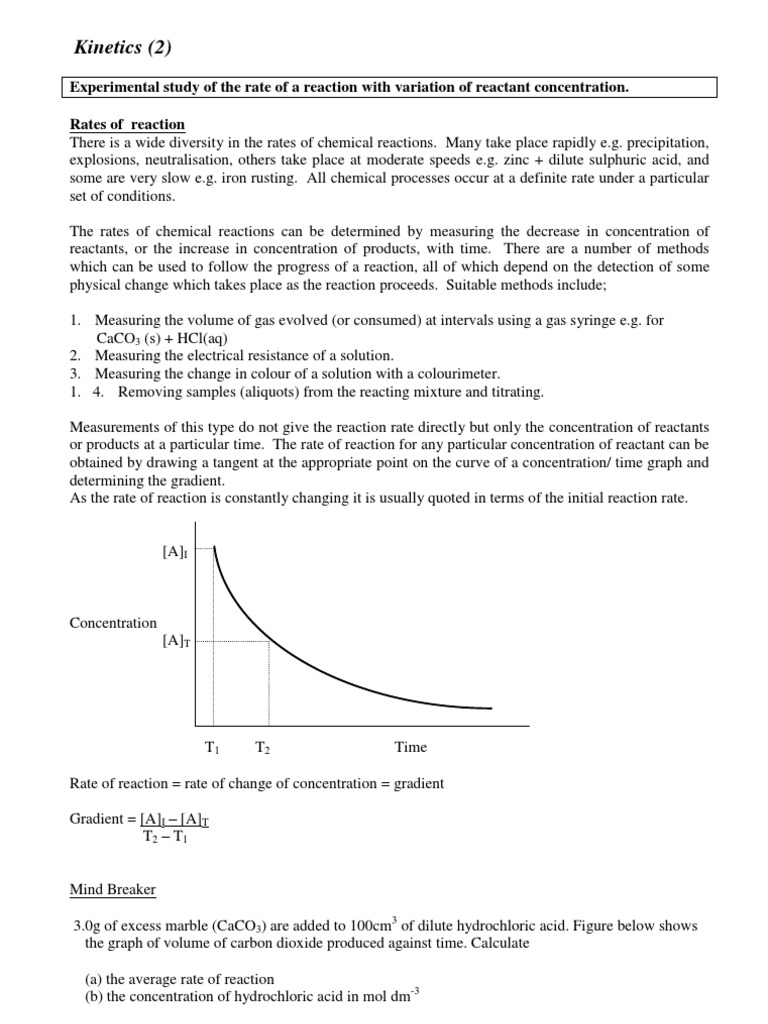 Kinetic For A2 | Download Free PDF | Reaction Rate | Activation Energy