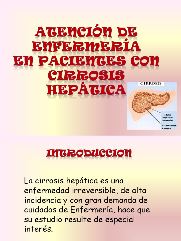 Cirrosis Hepatica Cuidados Enfermeria222 | PDF | Cirrosis | Dolor