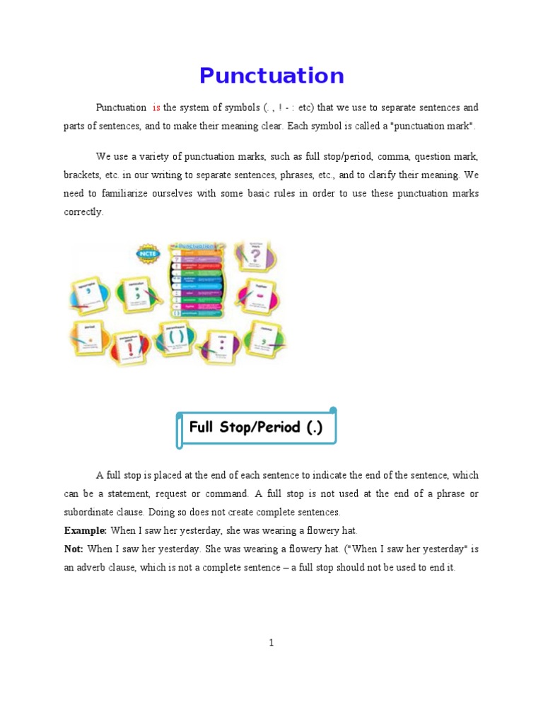 Punctuation Original | PDF | Punctuation | Sentence (Linguistics)