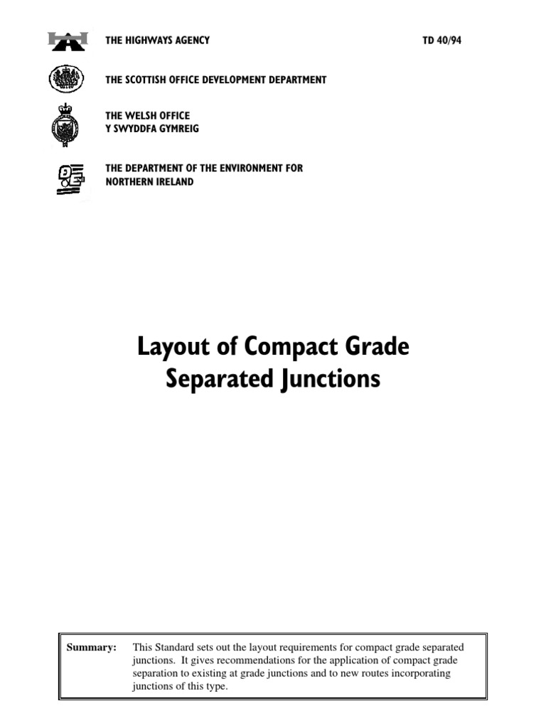 Layout of Compact Grade Separated Junciton | PDF | Road | Traffic
