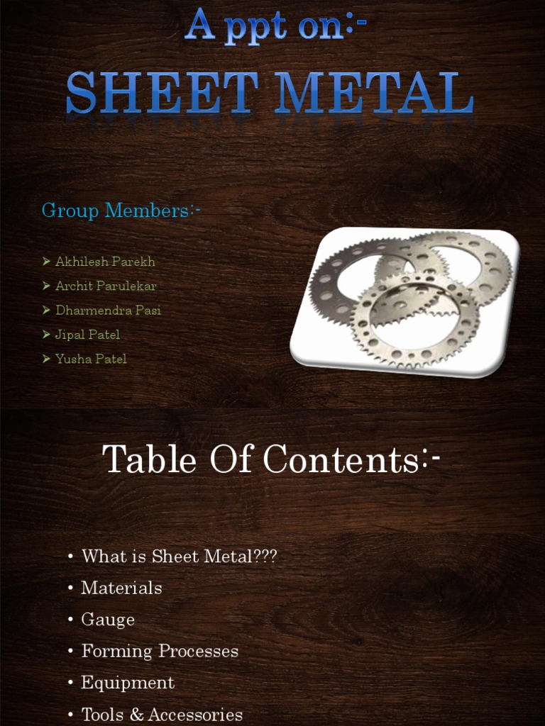 Sheet Metal | PDF | Sheet Metal | Process Management