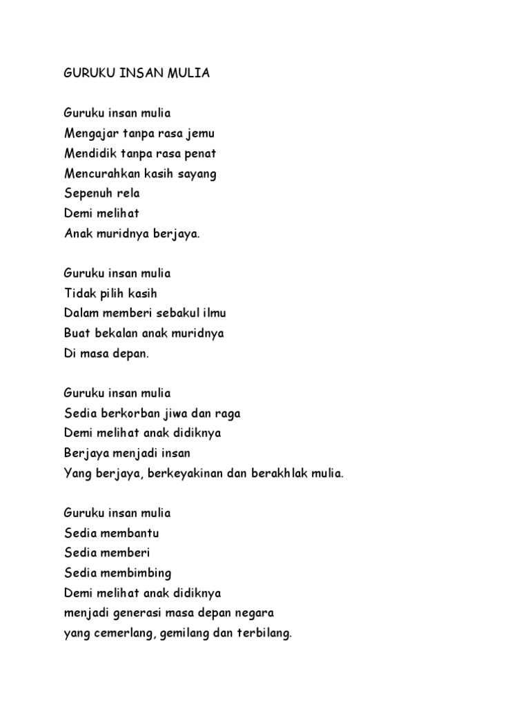 Koleksi Sajak Buat Guru | PDF