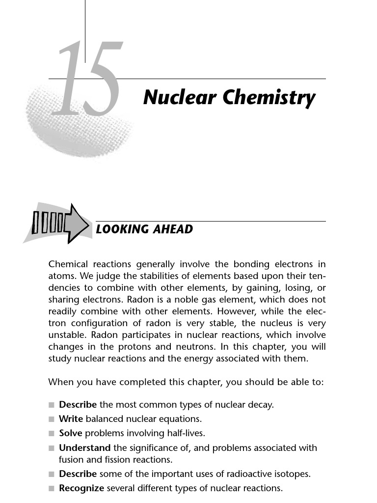 Nuclear Chemistry | PDF | Radioactive Decay | Atomic Nucleus