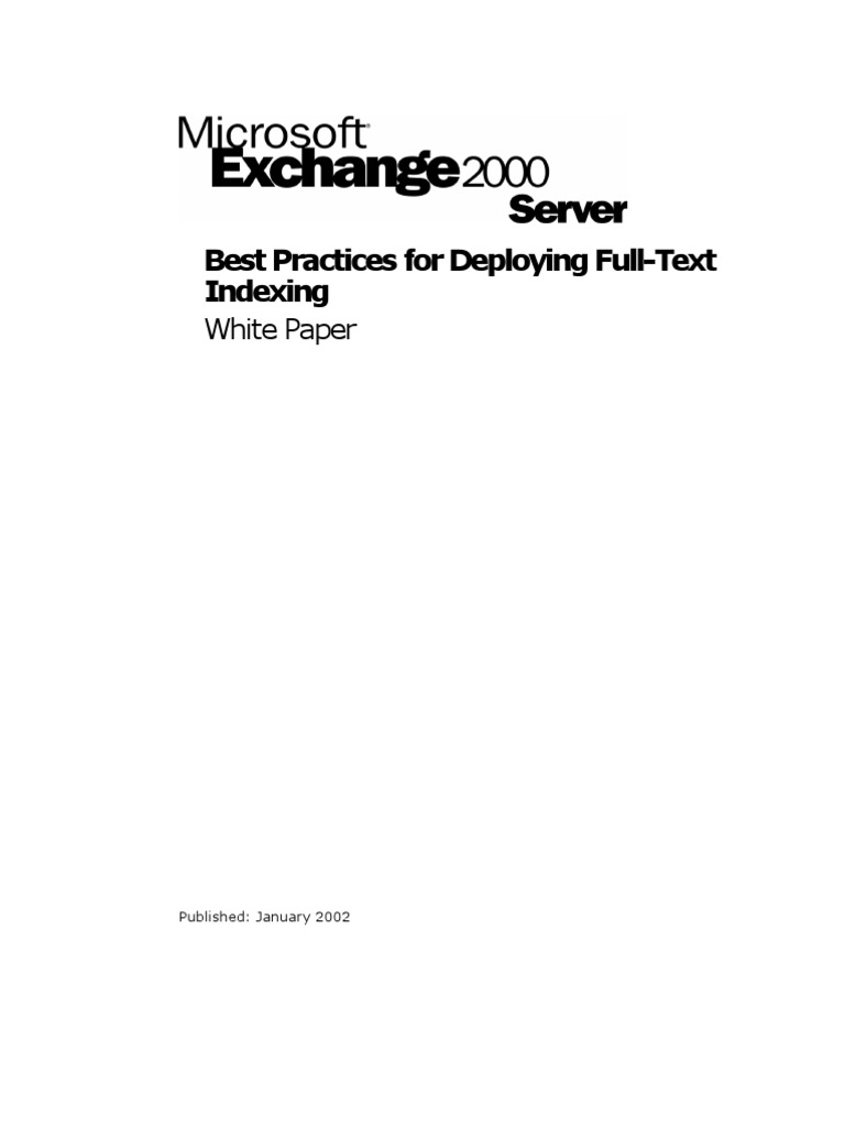 Best Practices For Deploying Full-Text Indexing | PDF | Search Engine ...