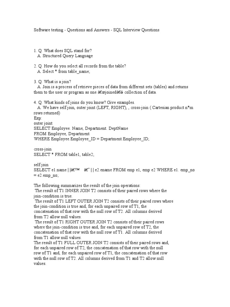 SQL Interview Question | PDF | Database Index | Microsoft Sql Server