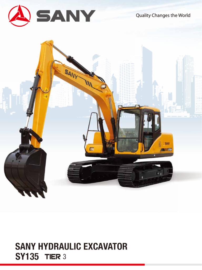 Sany Excavators SY135 Tier 3 | PDF | Engines | Pump