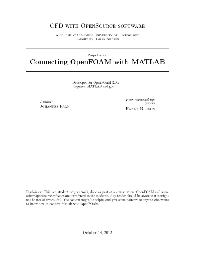 Connecting Matlab With OpenFOAM JP | PDF | Library (Computing) | Matlab