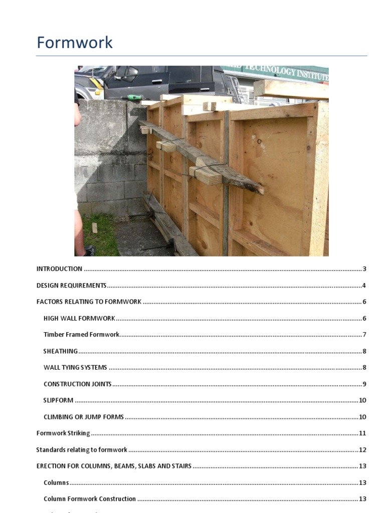 Formwork PDF | Download Free PDF | Framing (Construction) | Stairs