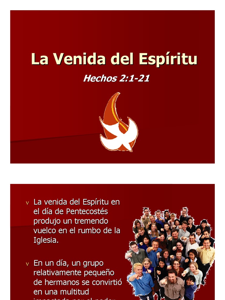 Hechos 2-1-21 La Venida Del Espiritu Presentacion | PDF | Pentecostés ...