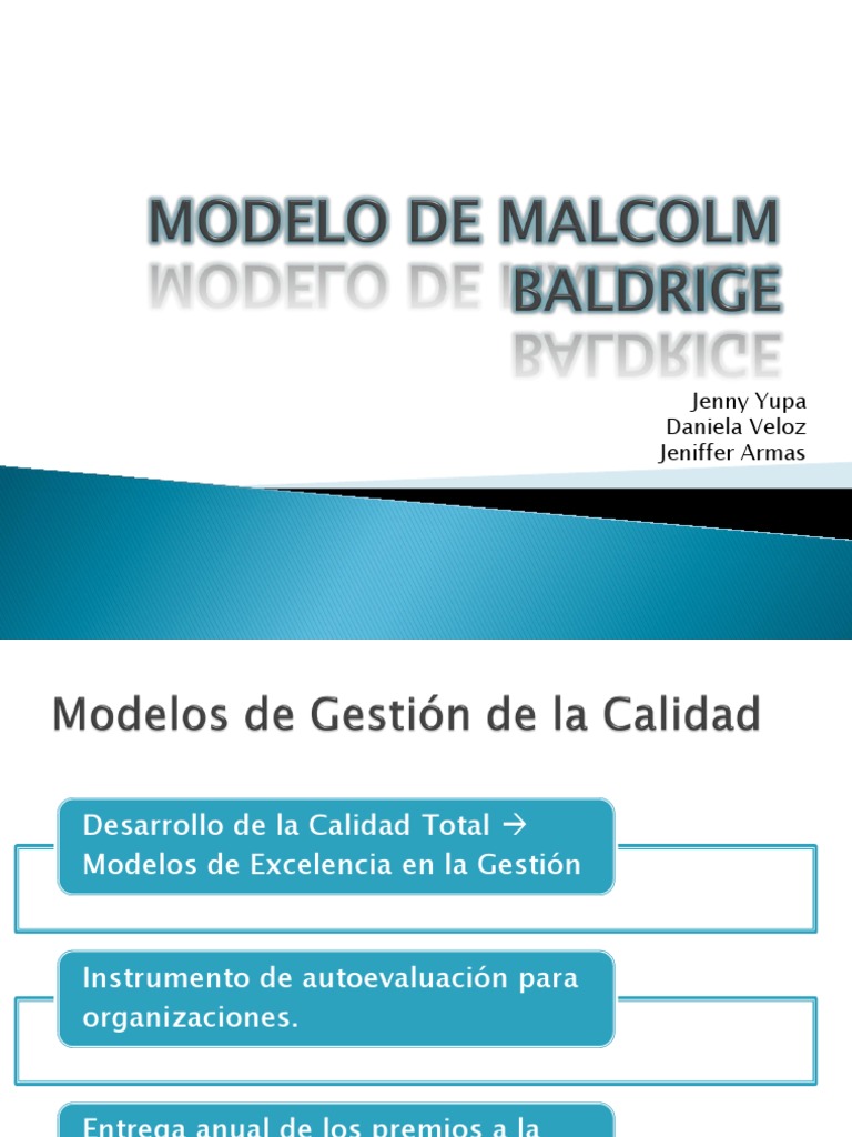 Modelo de Malcolm Baldrige y Conceptos | PDF | Recursos humanos | Liderazgo