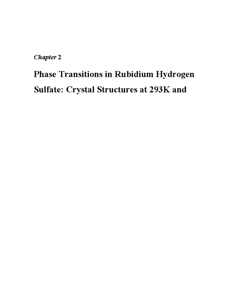 Phase Transitions in Rubidium Hydrogen Sulfate: Crystal Structures at ...