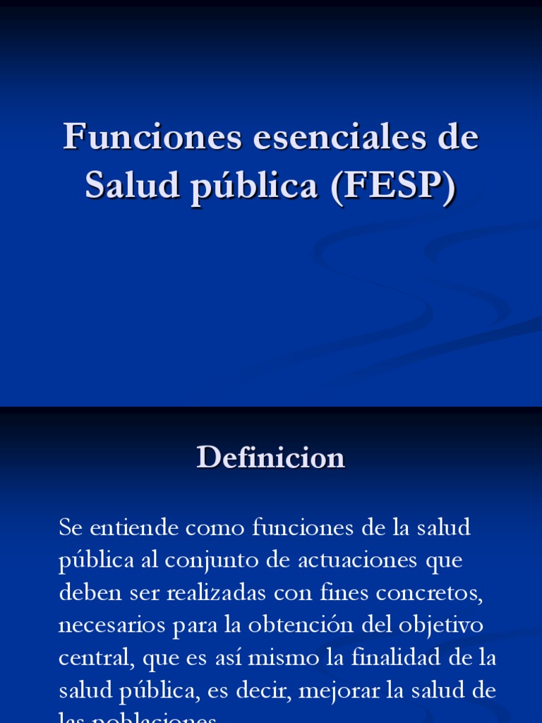 Funciones Esenciales de Salud Publica (FESP) | Salud pública | Organización Panamericana de la Salud